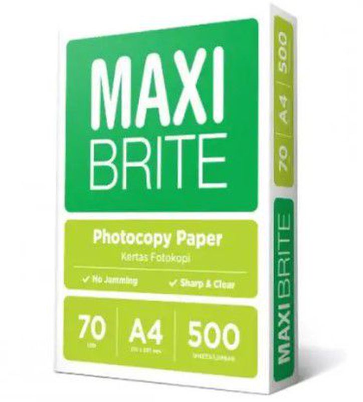 Kertas A4 Maxi Brite 70 Gram / Rim