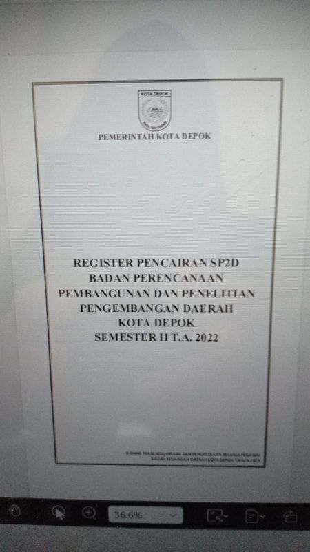 Register Penerbitan SP2D Semester 1 Tahun 2022