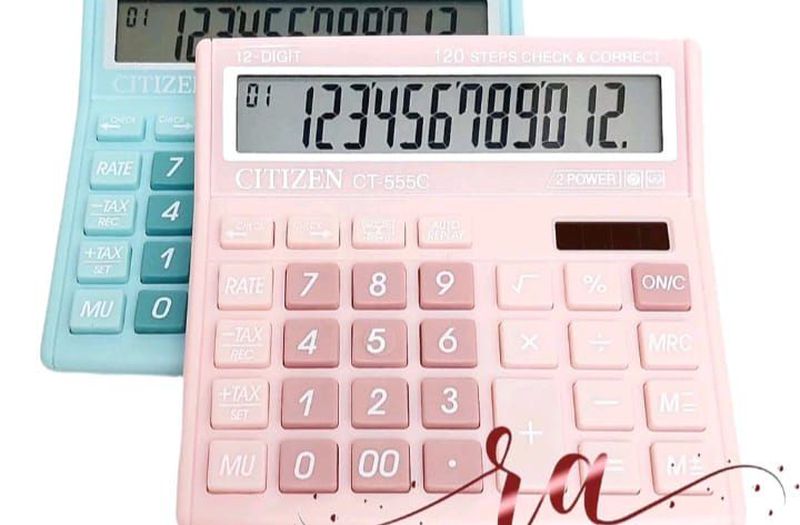 KALKULATOR CITIZEN CT 555 (12 digit) - Pink