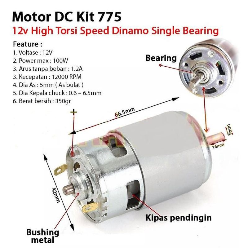 MOTOR DC TIPE 775
