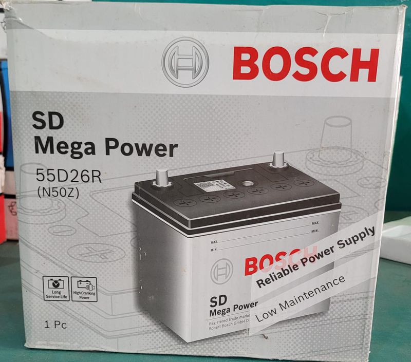 Accu BOSCH 55D26R (N50Z) 12V 60AH SD Mega Power