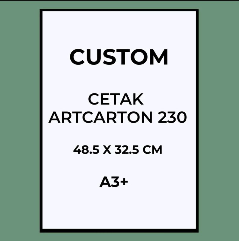 Cetak Poster Custom Uk. A3+ ArtPaper 230gsm