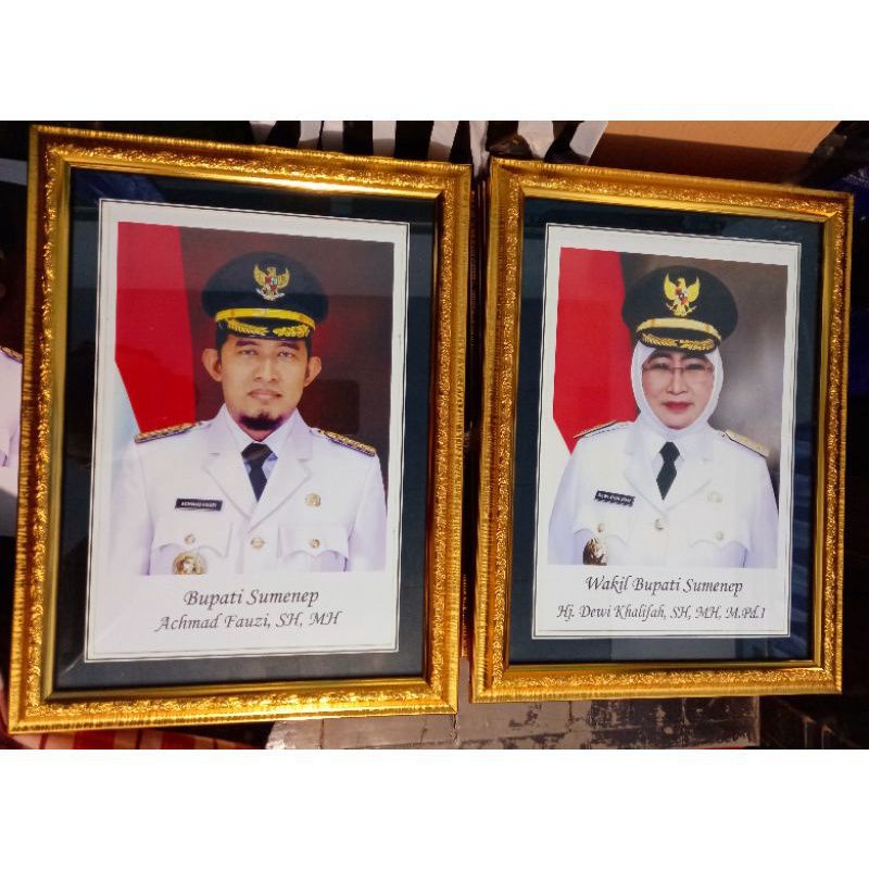 Paket Bingkai / Figura / Foto Bupati dan Wakil Bupati 12R Long