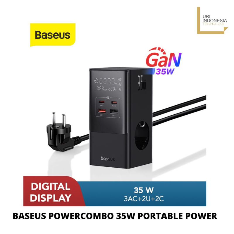 BASEUS POWERCOMBO 35W PORTABLE POWER STATION DESKTOP CHARGER ADAPTOR