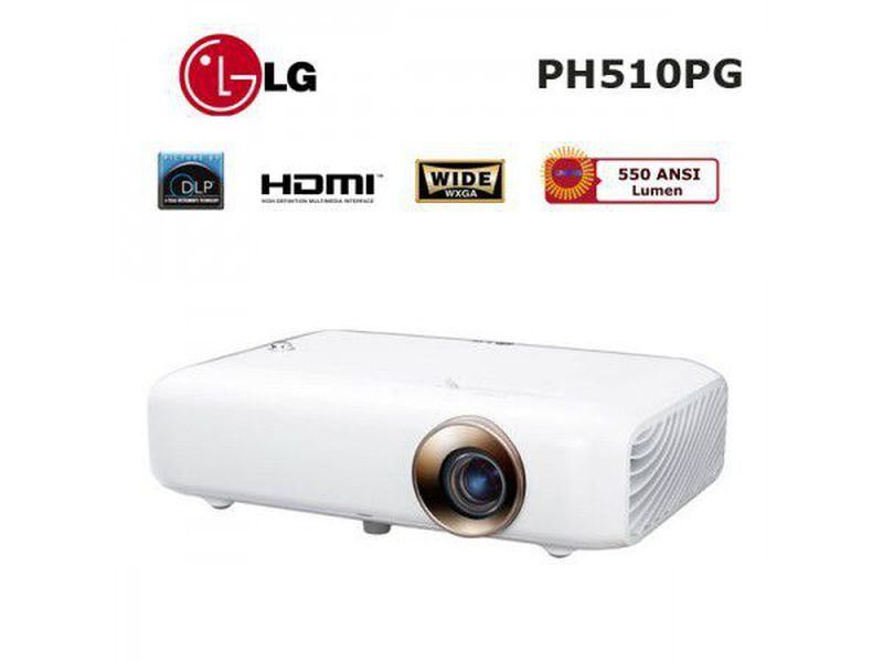 LG PH510PG LED MINI PROJECTOR 550 LUMEN HD1280X720 BLUETOOTH WIFI USB