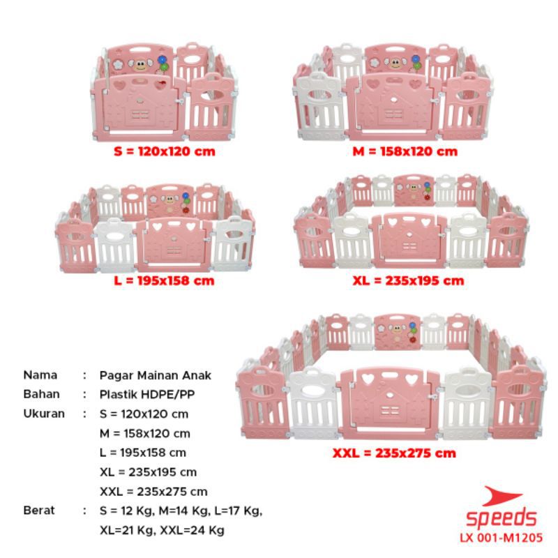 Pagar Bayi Paypen isi 18+2 pintu Xl