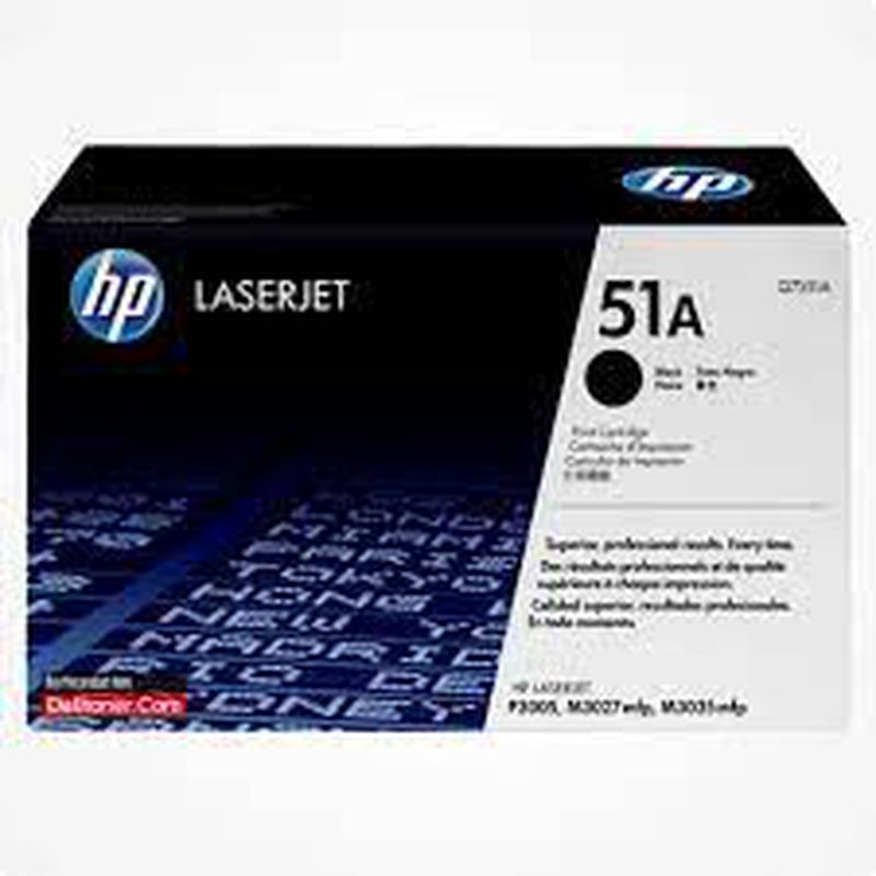 Toner HP 51A Black Original LaserJet Toner Cartridge