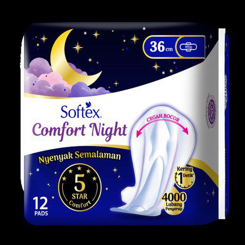 Softex Comfort night 36 cm 12s