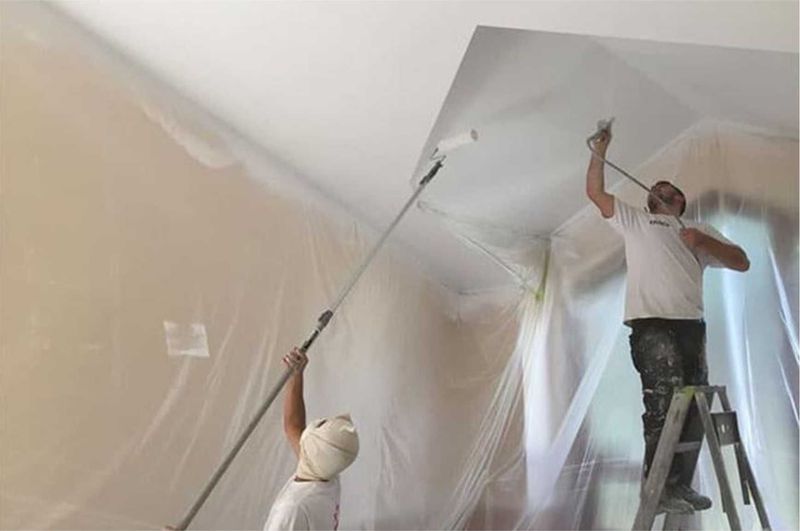 Pengecatan Plafon, Bahan + Plamir / Meter