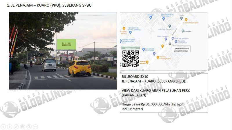 Billboard 5x10 - PPU - Jl Penajam - Kuaro (Seberang SPBU)