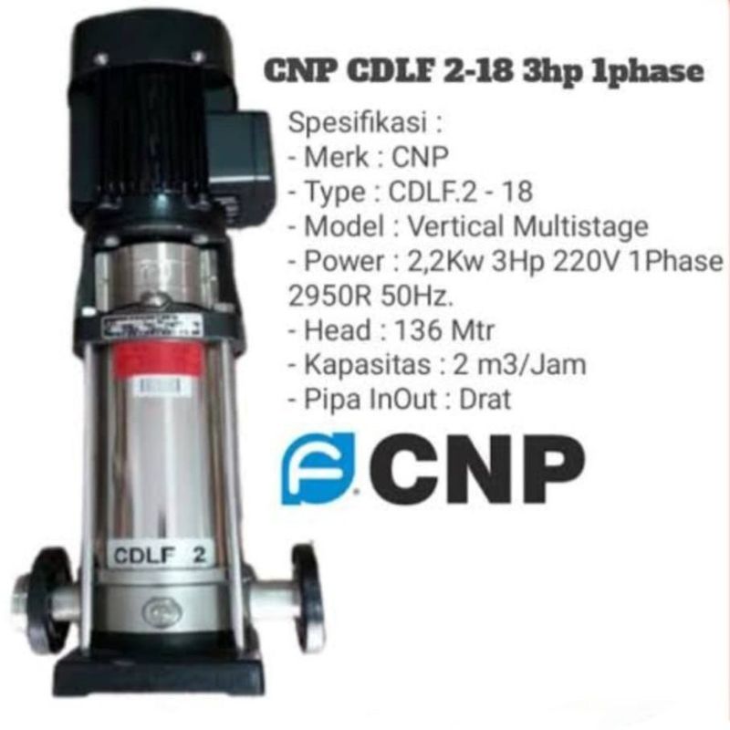 POMPA AIR CNP CDLF 2-18 3HP 1PHASE
