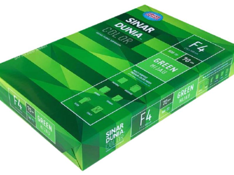 KERTAS HVS F4 WARNA HIJAU 70 GRAM
