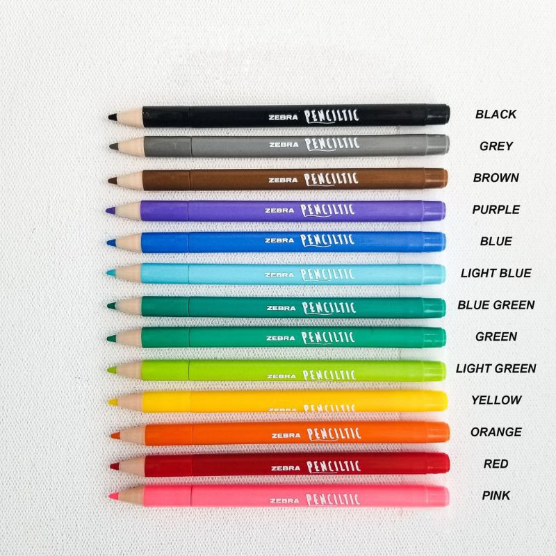 Pulpen Warna Penciltic Zebra 0.4 mm