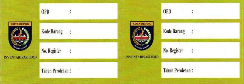 Kertas Label Kode Klasifikasi Arsip