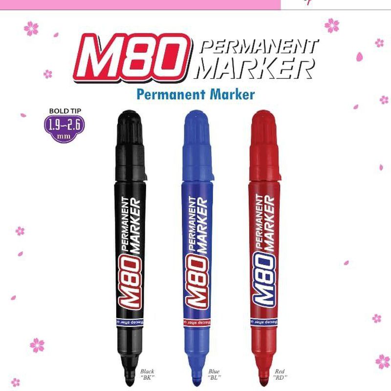 Permanent Marker M80 Zebra - Merah