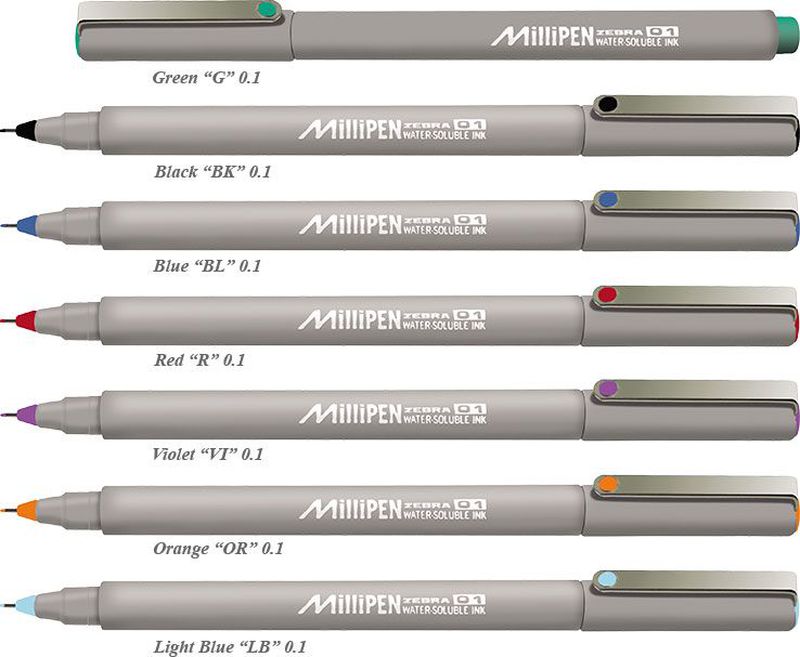 Fineliner Milli Pen 01 Zebra