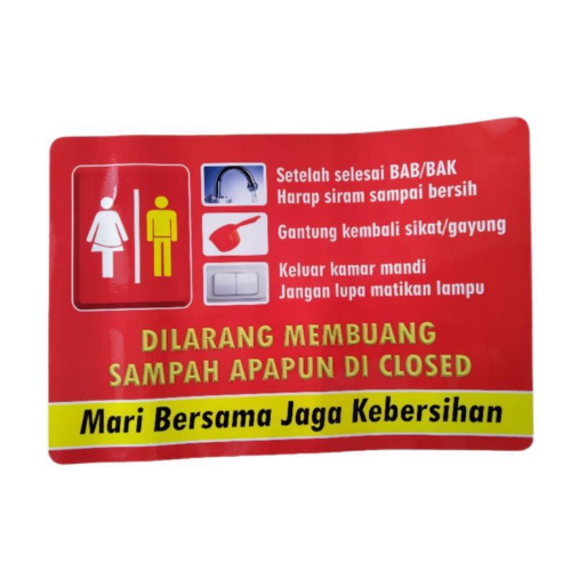 STIKER" LARANGAN DIKAMAR MANDI"