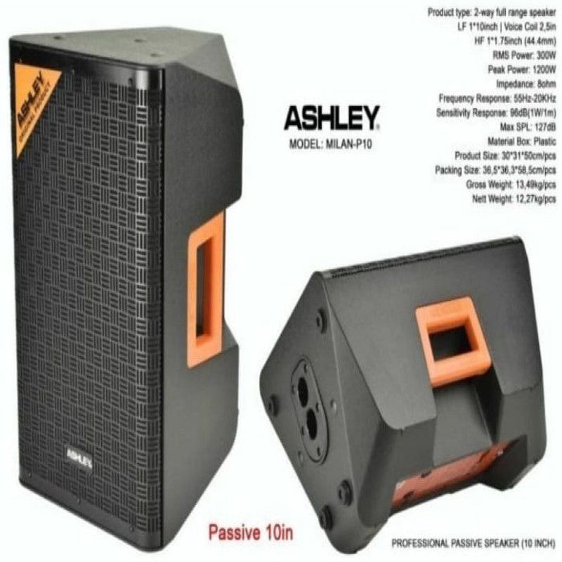 Speaker Pasif Ashley Milan P10 10inch Original