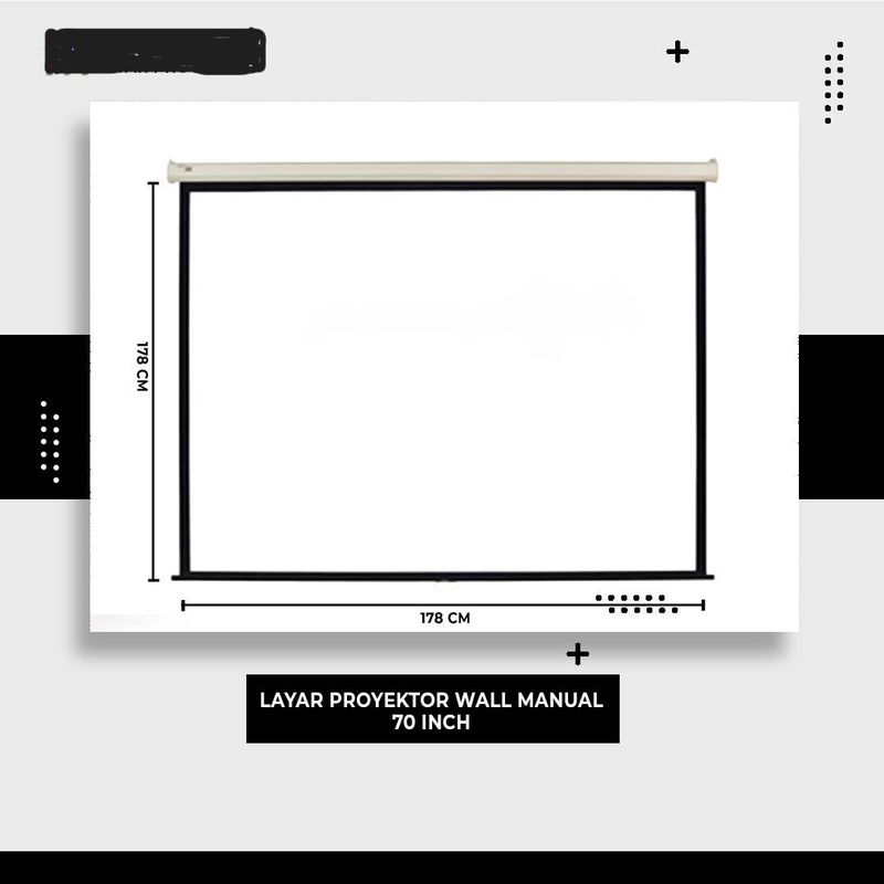LAYAR PROJECTOR 70X70 WALL