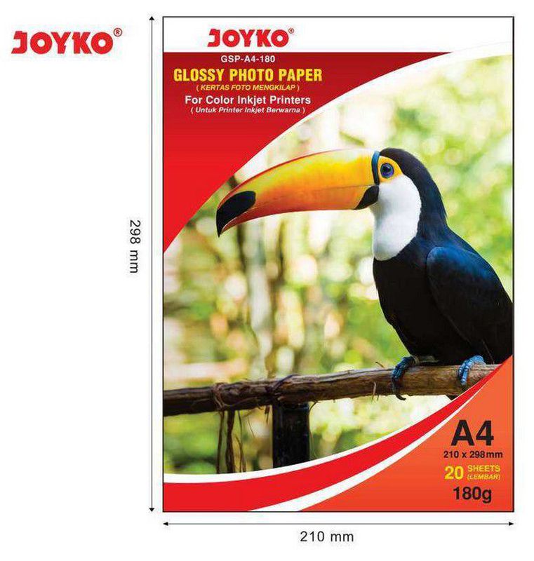 Kertas Glossy Photo A4 Joyko 180 g - KJ0028ATK