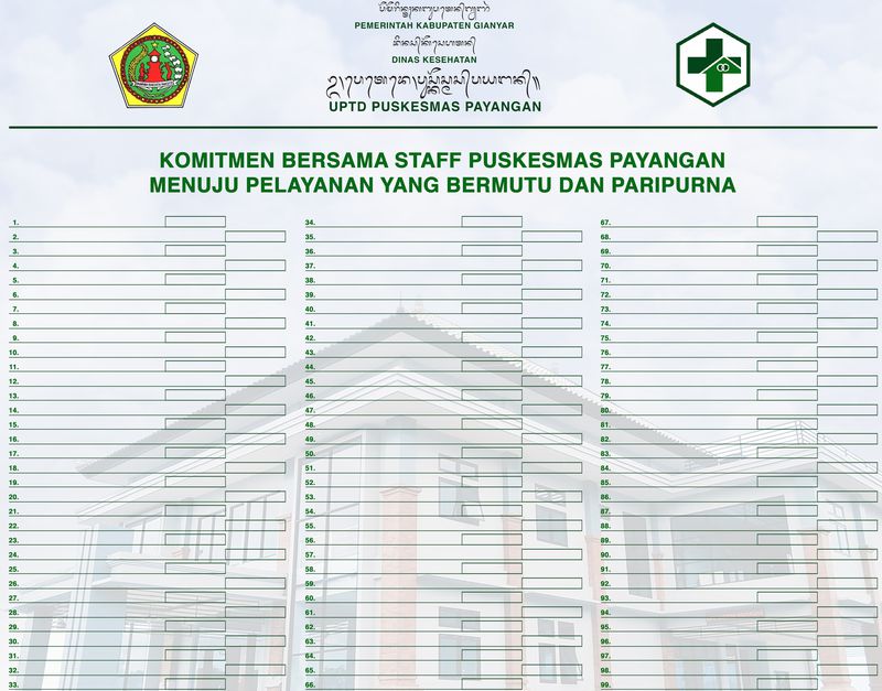 Banner + SpanRam KOMITMEN BERSAMA STAFF PUSKESMAS
