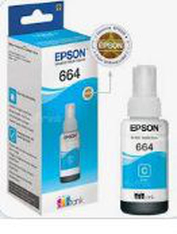 TINTA EPSON 664 Biru / Cyan ORIGINAL FOR PRINTER L100 L120 L210 L360 ...