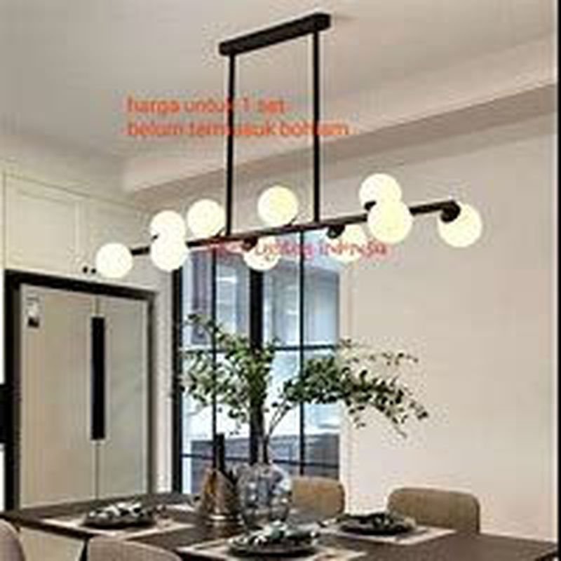SL9106-10 LAMPU GANTUNG MEJA MAKAN MINIMALIS MODERN E27 DEKORASI HITAM