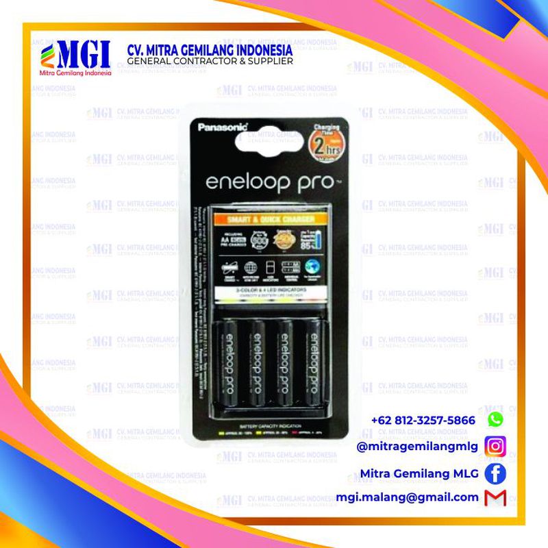 Panasonic Eneloop Smart & Quick Charger Pro 4pcs AA 2550 mAh