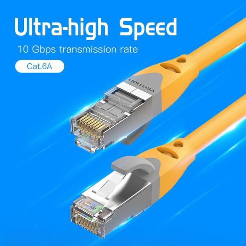 Kabel Lan Vention IBH 10M Kabel Lan Cat6a Cat6 Ethernet RJ45 Gigabit SSTP SFTP
