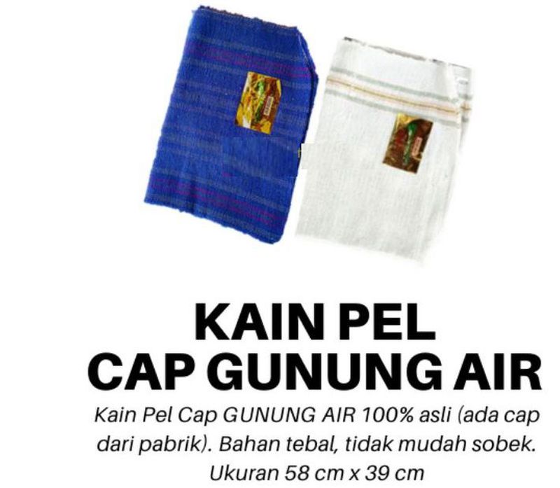 KAIN PEL CAP GUNUNG AIR BIRU / PUTIH