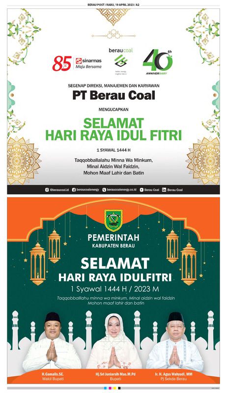 BERAU POST | Advertorial & Iklan Halaman Dalam Warna Ukuran ½ (Setengah ...