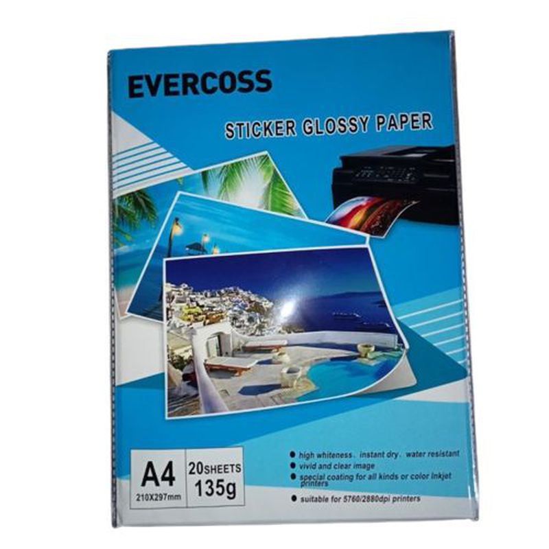 Kertas Sticker Evercoss Glossy Paper 135 gr