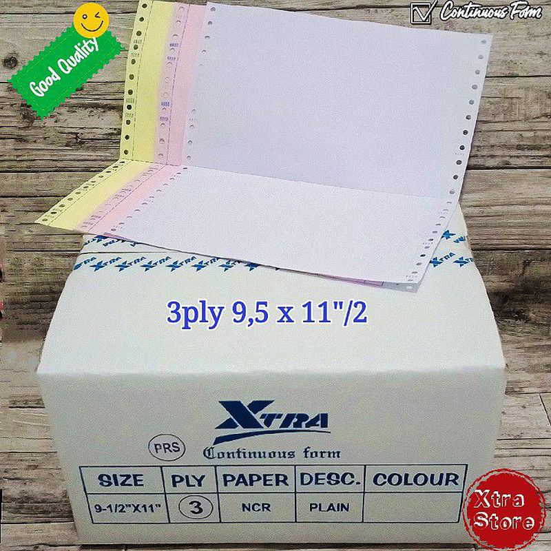 Kertas NCR 3ply (Continuous Form) Bagi 2 9.5x11inch