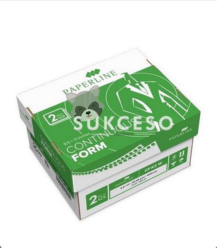 Kertas Continuous Form 2 Ply 9 1/2 x 11 Paperline per dus