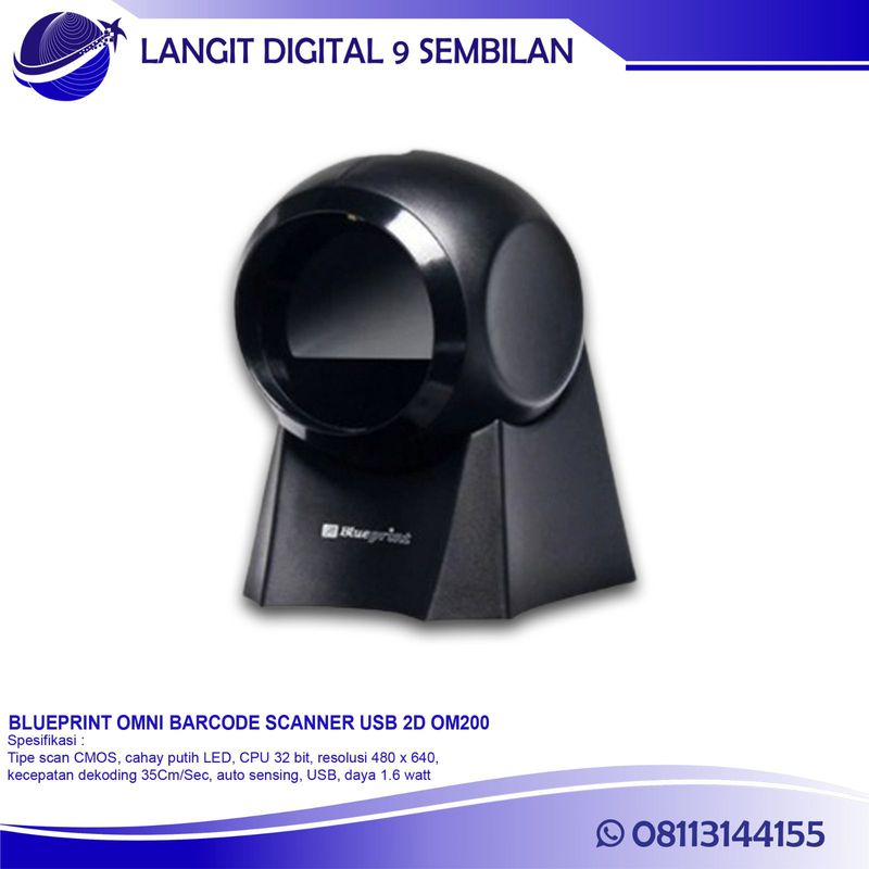 BLUEPRINT OMNI BARCODE SCANNER USB 2D OM200