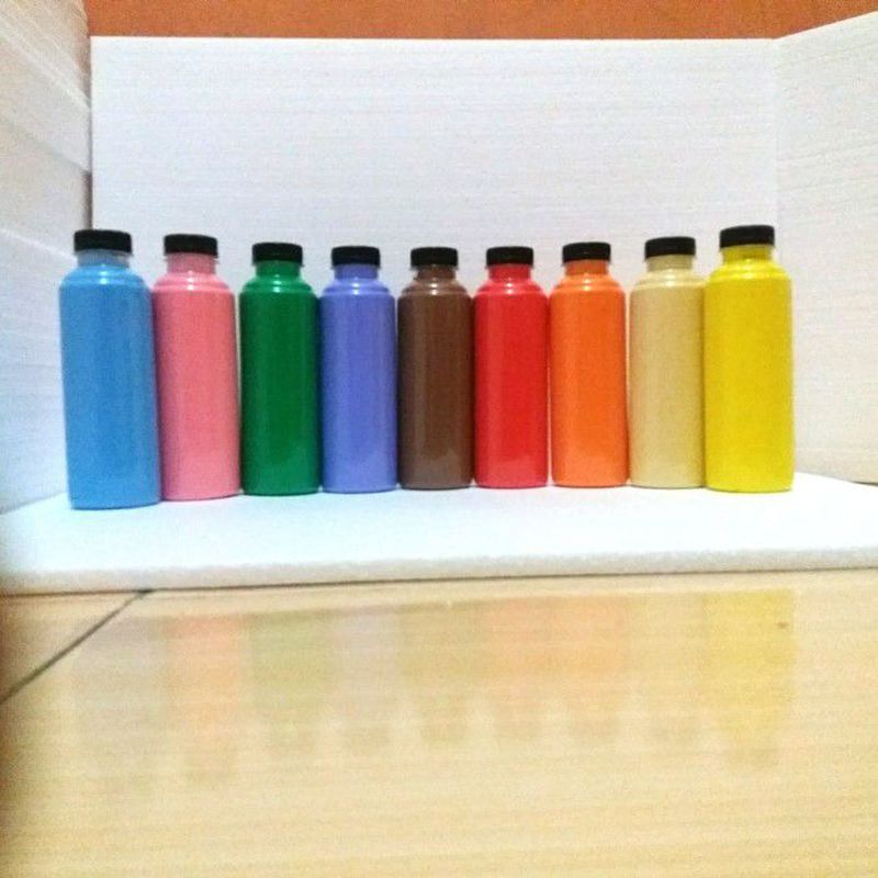 Cat Air kemasan Botol Kecil 250ml warna Merah Hijau Biru Kuning Coklat