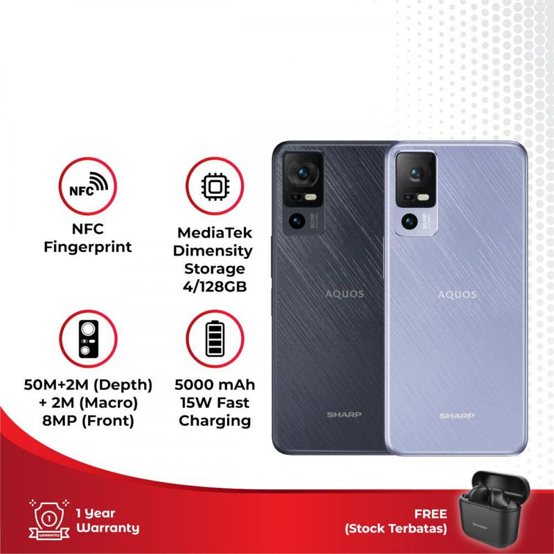 SHARP Aquos V6 5G 4GB/128GB - Black