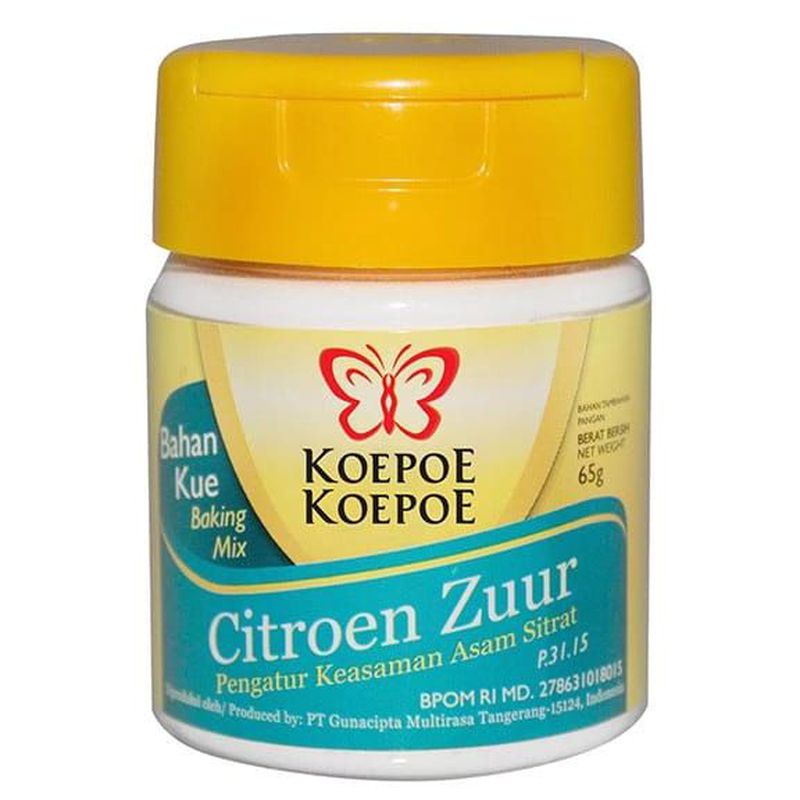KOEPOE CITROEN ZUUR 65GR - PENGATUR KEASAMAN ASAM SITRAT - CITRIC ACID