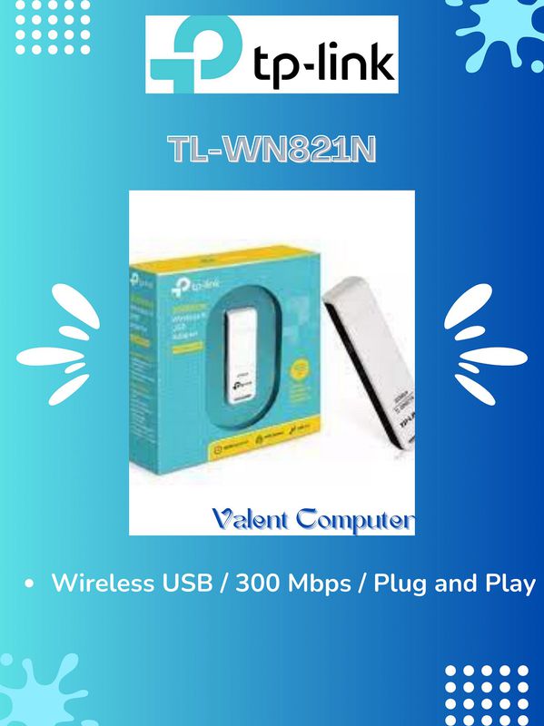 TP LINK WIRELESS ADAPTER TL WN821N USB WIRELESS TL WN 821 N ORIGINAL