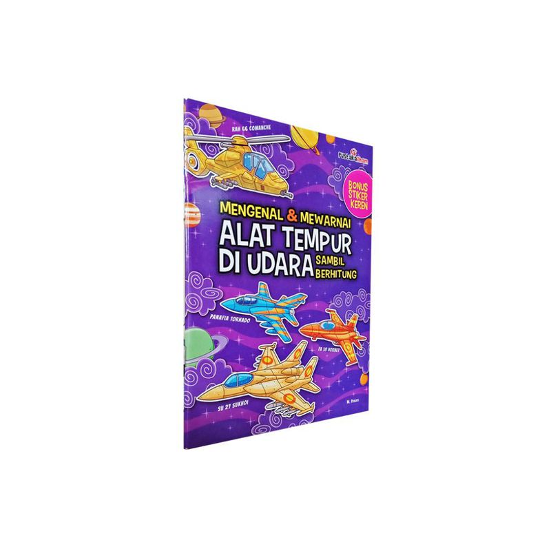 BUKU MEWARNAI ANAK TK PAUD - MENGENAL & MEWARNAI ALAT TEMPUR DIUDARA SAMBIL BERHITUNG