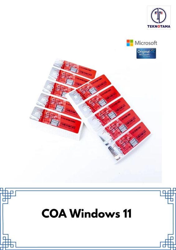 COA Windows 11 (SN + Sticker)