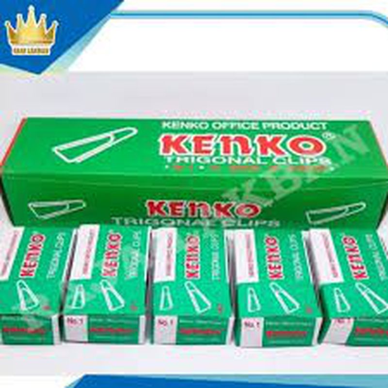 Paper clips trigonal No.1 (1 slop isi 10 kotak)