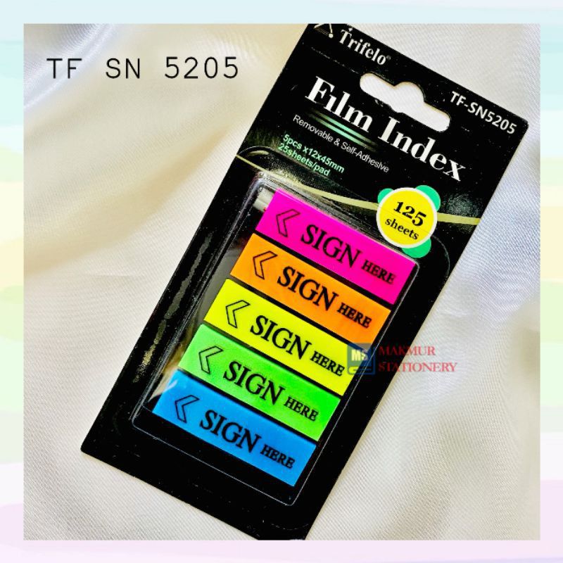 Sticky Notes/Post it/Kertas Memo/Memo Tempel Sign Here TF -SN5205
