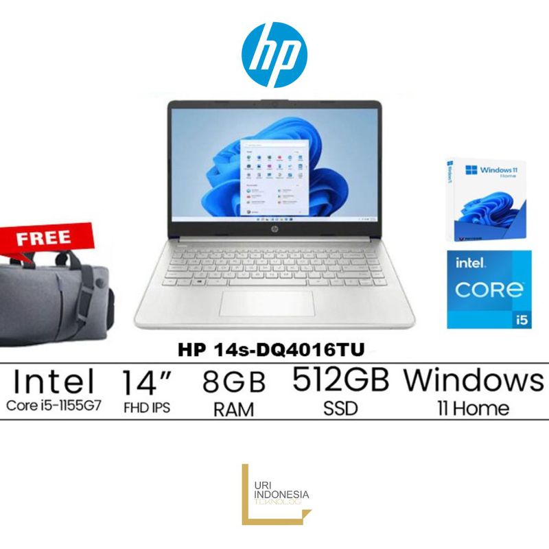 HP 14s-dq4016TU - Corei5-1155G7 8GB 512GBSSD IntelIrisX 14inch FHD
