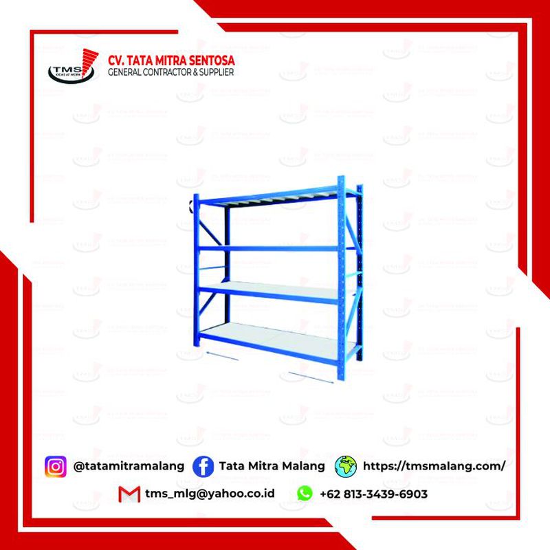 RAK GUDANG BESI 2 METER 4 SUSUN WAREHOUSE RACK 200KG
