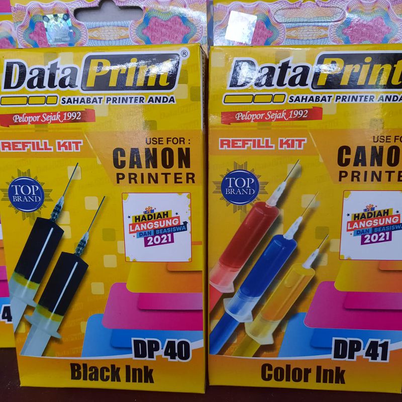 Refill tinta merk DataPrint DP 40 (black) DP 41 (Colour) - Colour