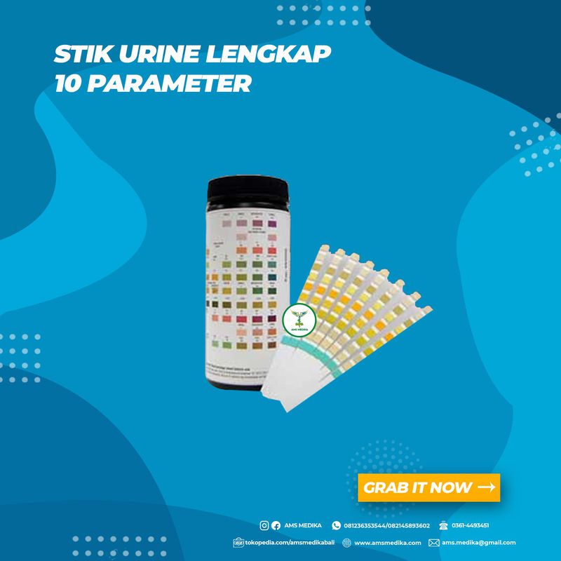 Test Strip Urine Lengkap 10 Parameter Verify