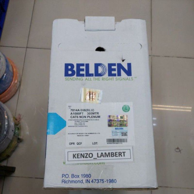Kabel UTP Box BELDEN Cable Cat. 6 Grey