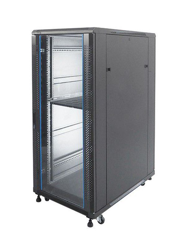 INDORACK Standing Close Rack 27U Glass Door 600MM Close Rack IR6027G