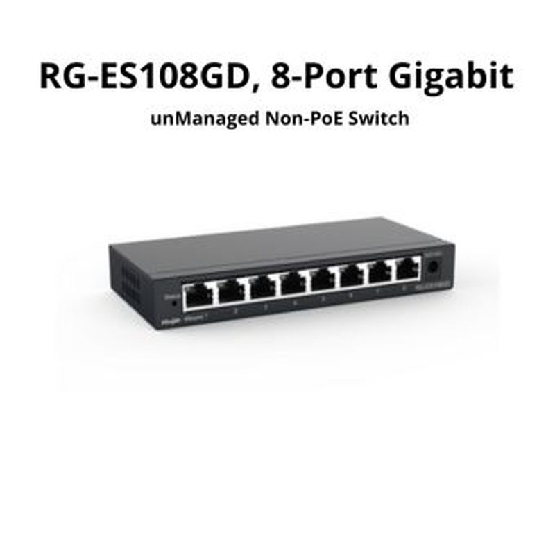Switch 8 port Gigabit Unmanaged - Ruijie RG-ES108GD